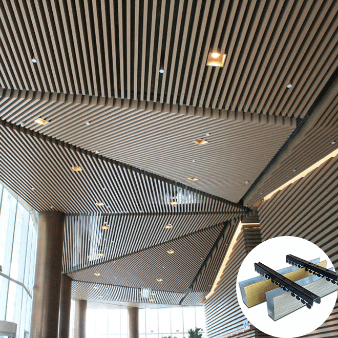 Aluminum Alloy Baffle ceiling - Meterny-Interior & Exterior WPC ...