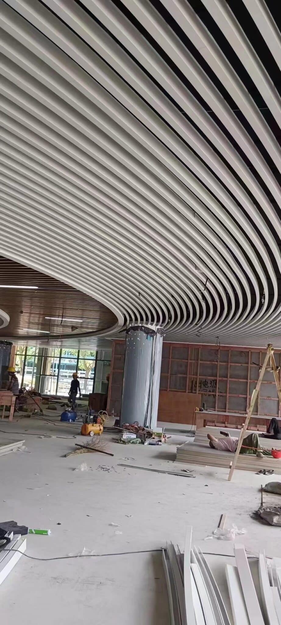 Indoor Spray Painting Aluminum Baffle Ceiling - Aluminum Baffle Ceiling ...