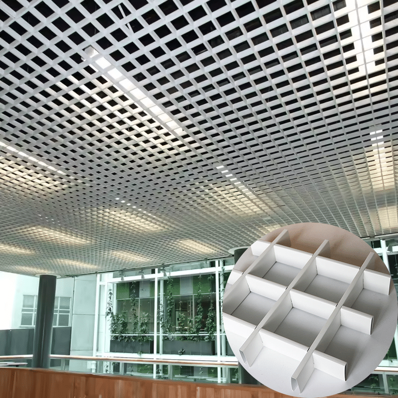 Indoor Aluminum Open Grid Ceiling Panels Indoor Ceiling Aluminum ...