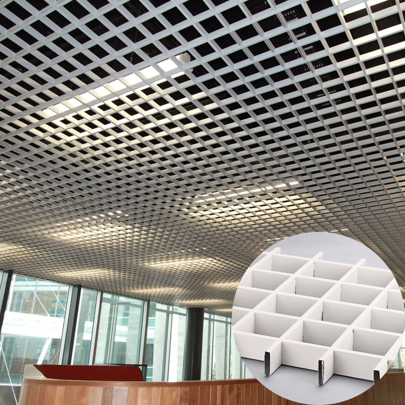 Indoor Aluminum Open Grid Ceiling Panels Indoor Ceiling Aluminum ...